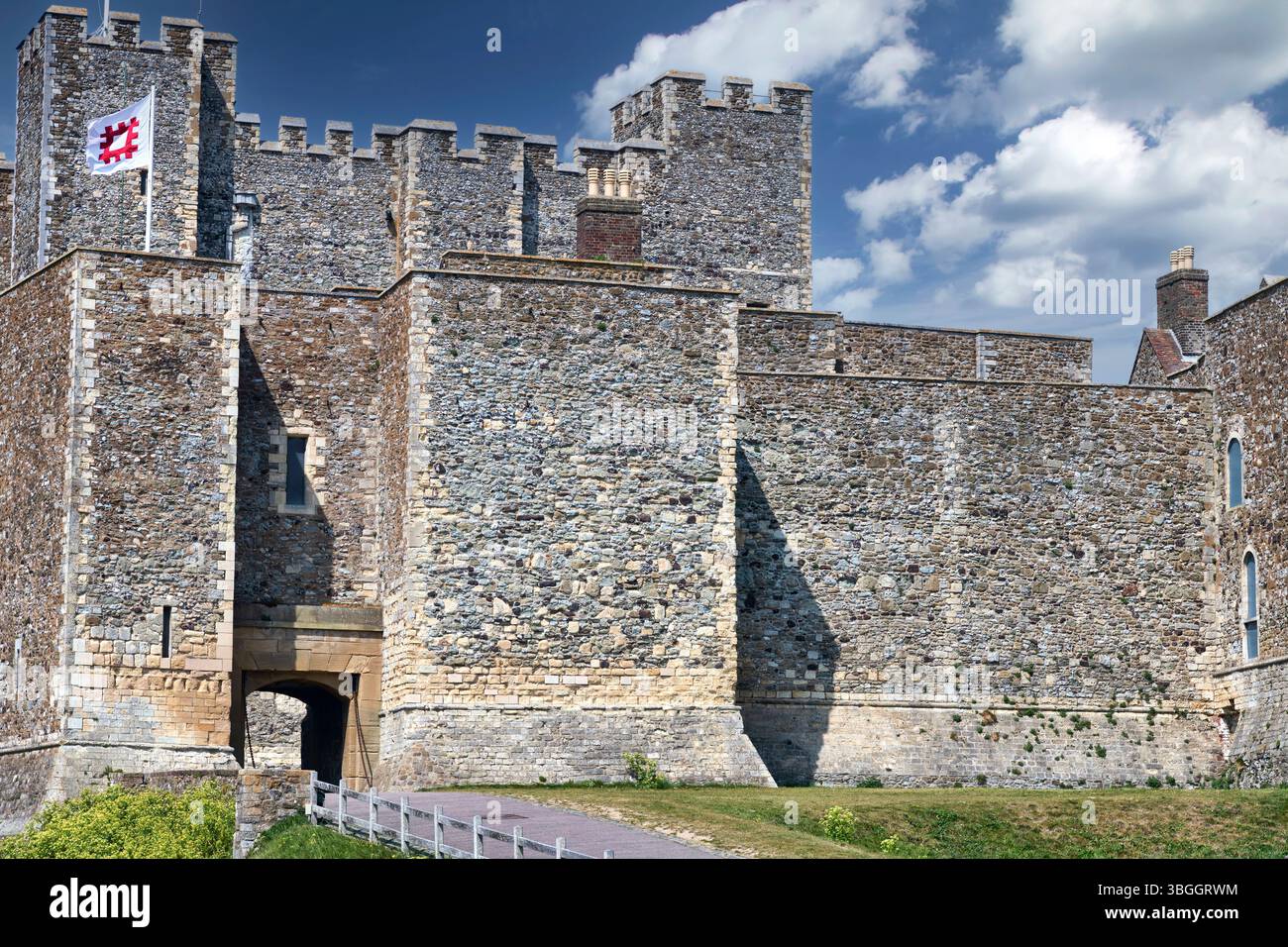 Dover Castle, a medieval castle in Dover, Kent, England, founded in the ...