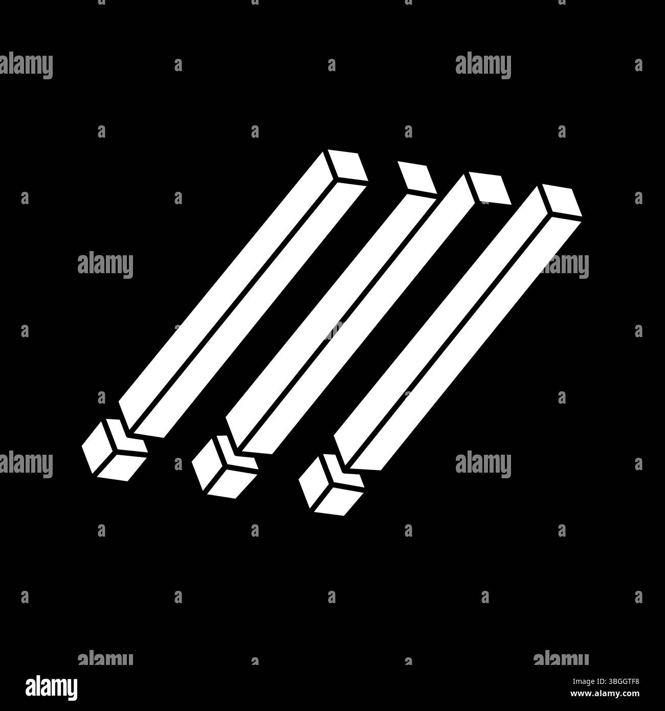 Optical illusion shapes. Impossible object. Optical art figure. Escher ...