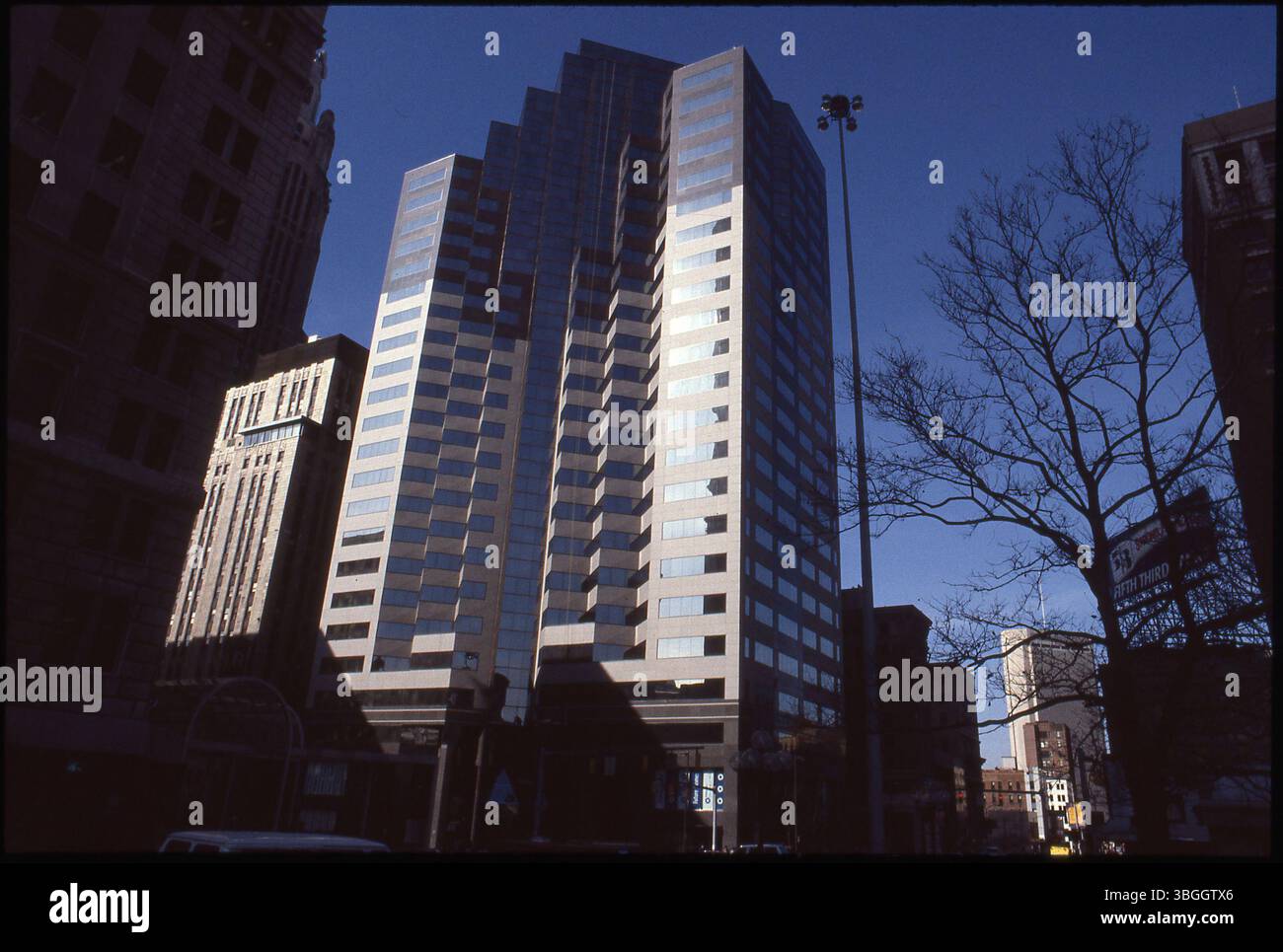 Street view of the One Columbus building, 10 West Broad Street, circa ...