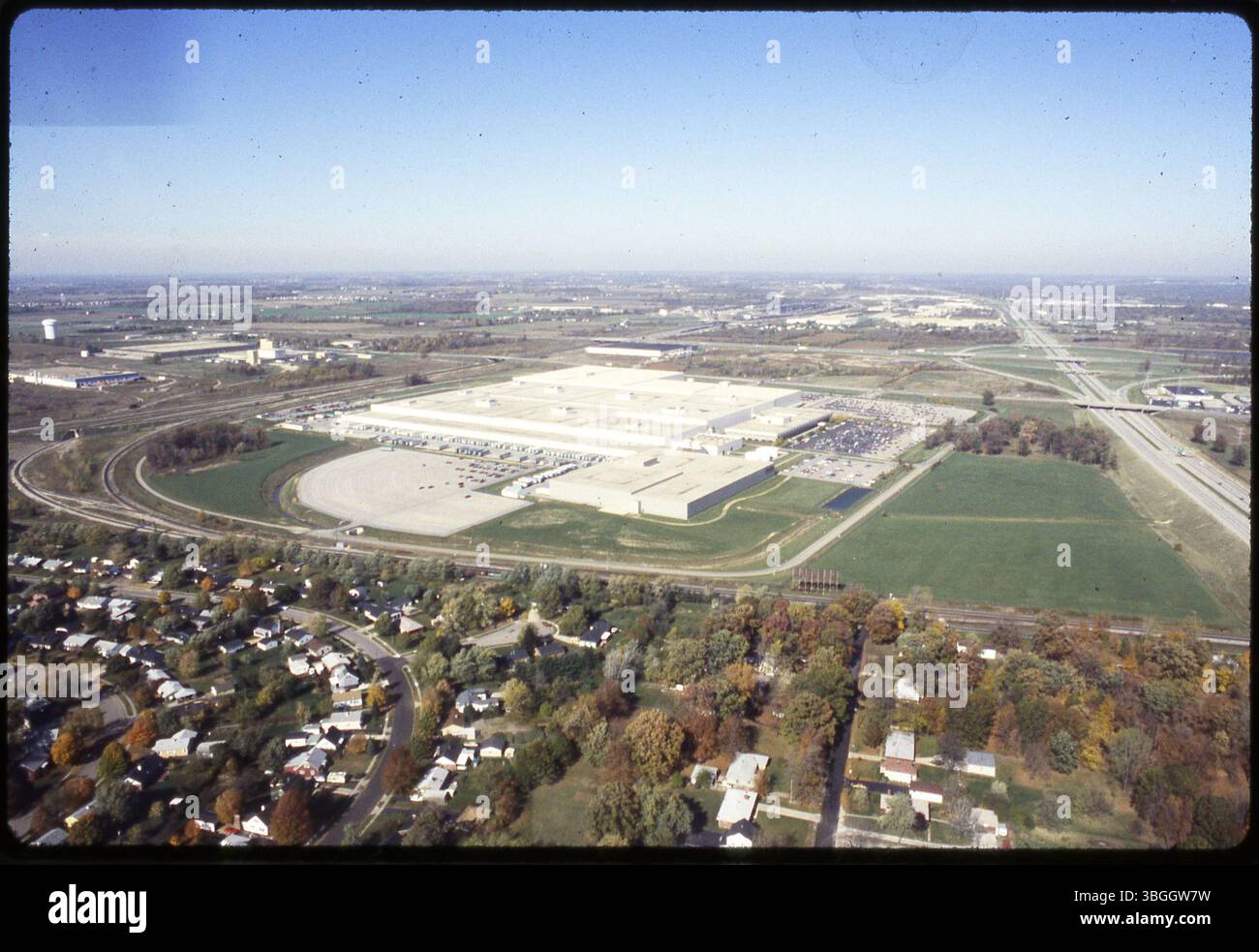 An aerial view looking north of the Sears Distribution Center, 4545 ...