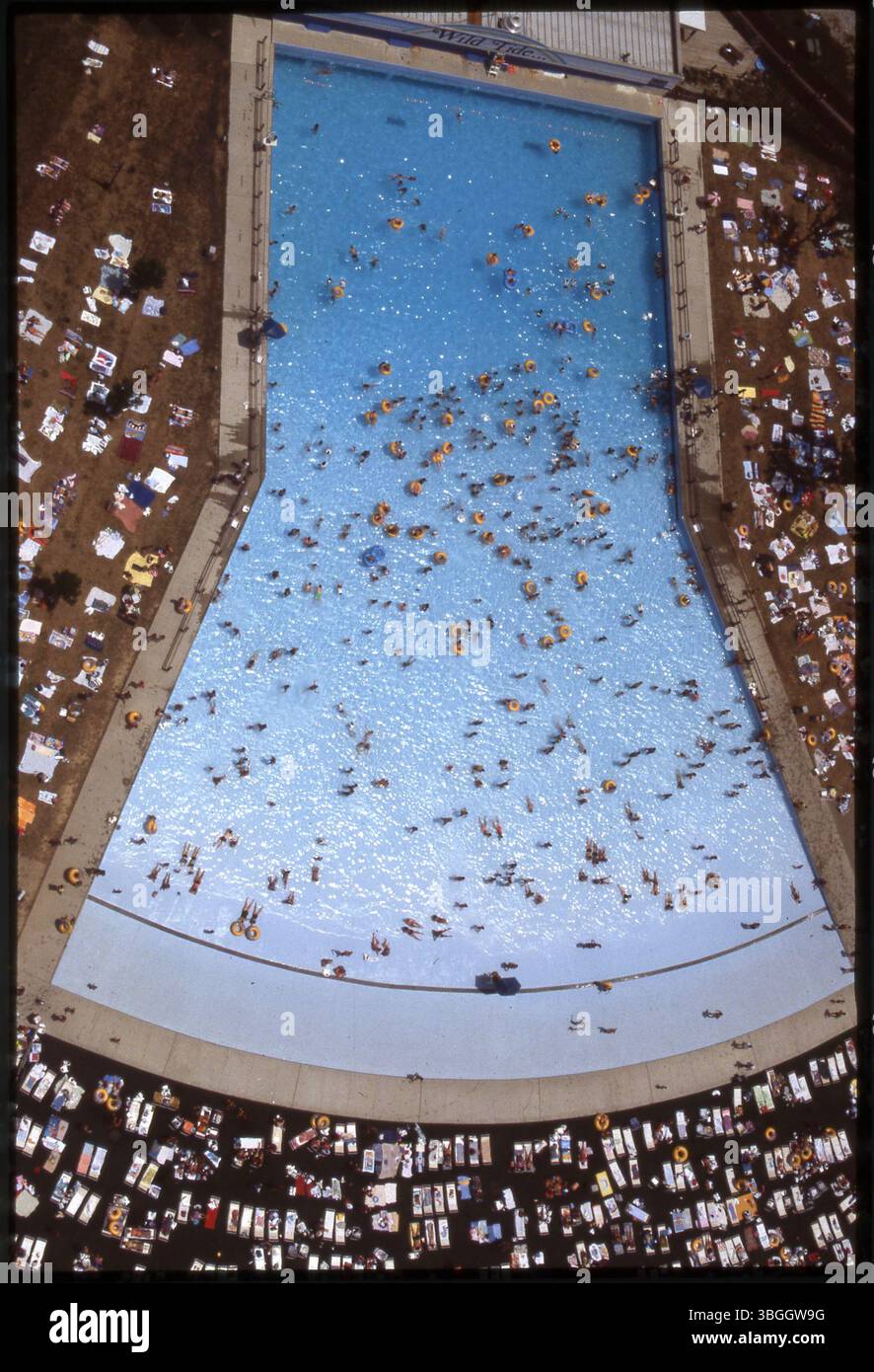 An aerial view of the Wild Tide Wave Pool at Wyandot Lake Amusement and ...