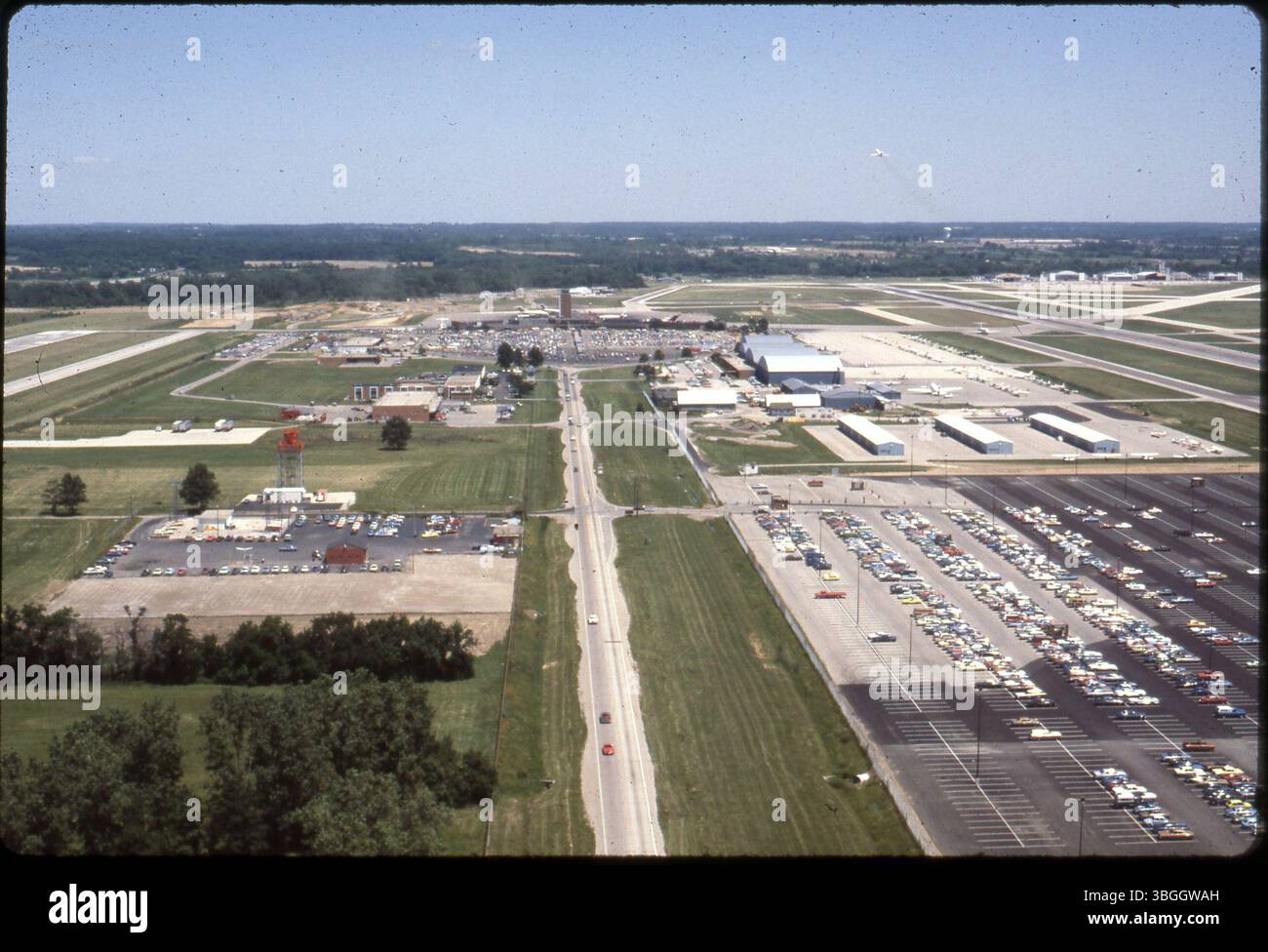 An aerial view looking east along East 17th Avenue (later renamed ...