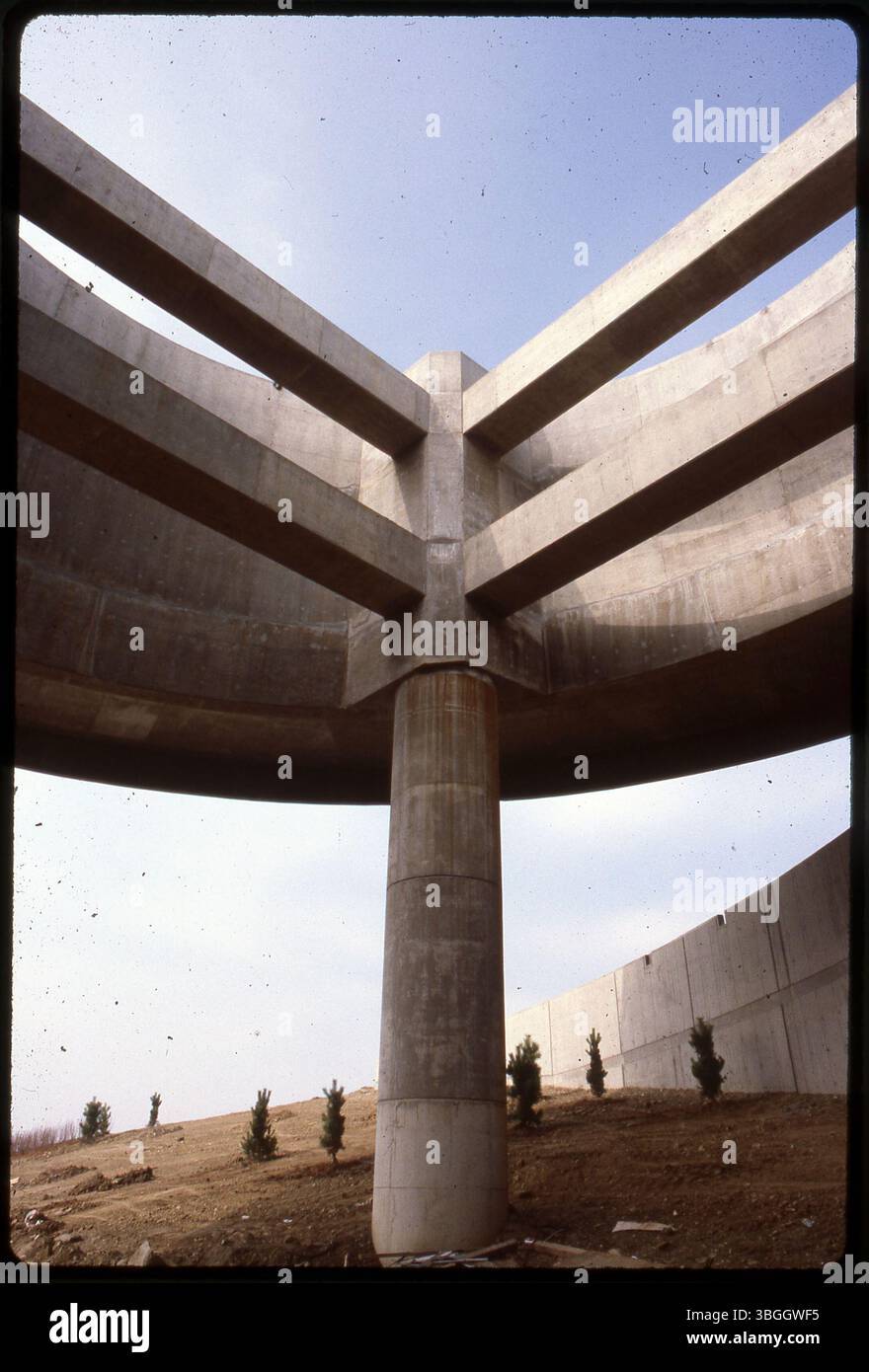 A 1981 view of a section of the parking garage at Port Columbus ...