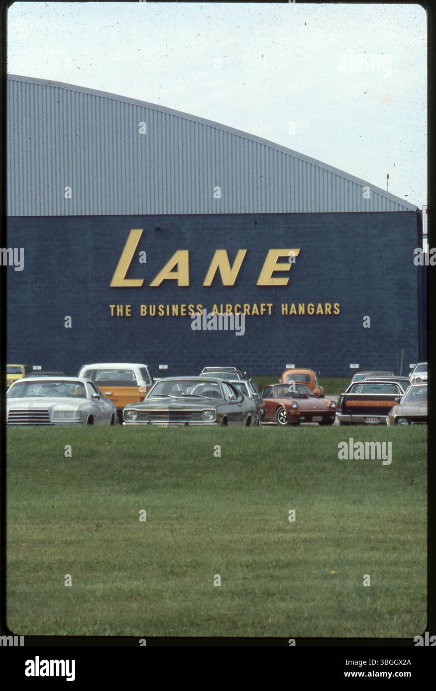 A view of a Lane Aviation hangar at Port Columbus International Airport ...