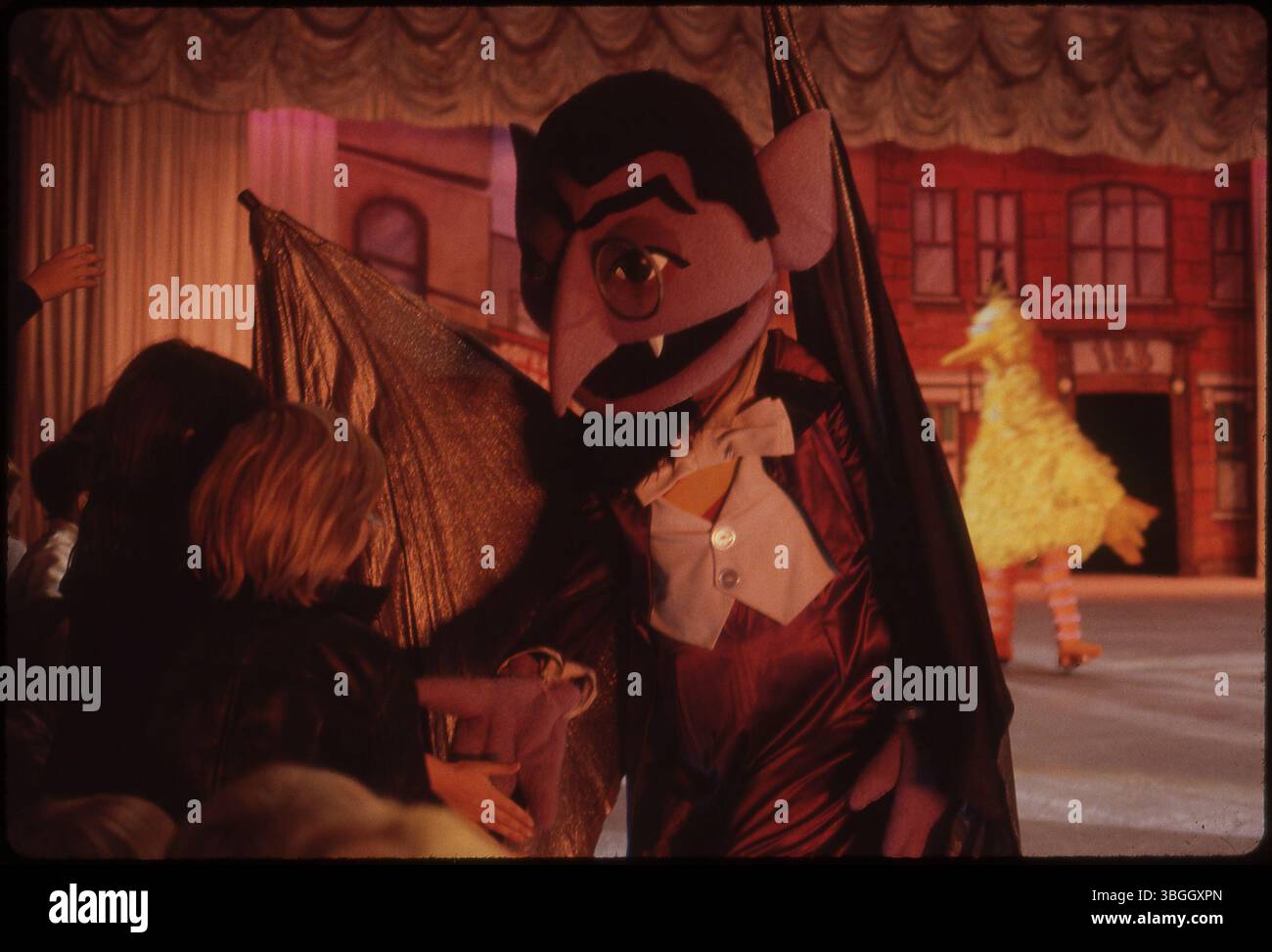 Sesame Street character Count von Count interacts with children in the ...