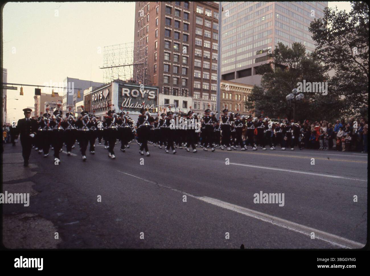 The Ohio State University Marching Band marches south on South High ...