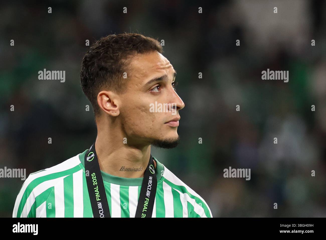 Antony Matheus dos Santos of Real Betis seen after the UEFA Conference ...