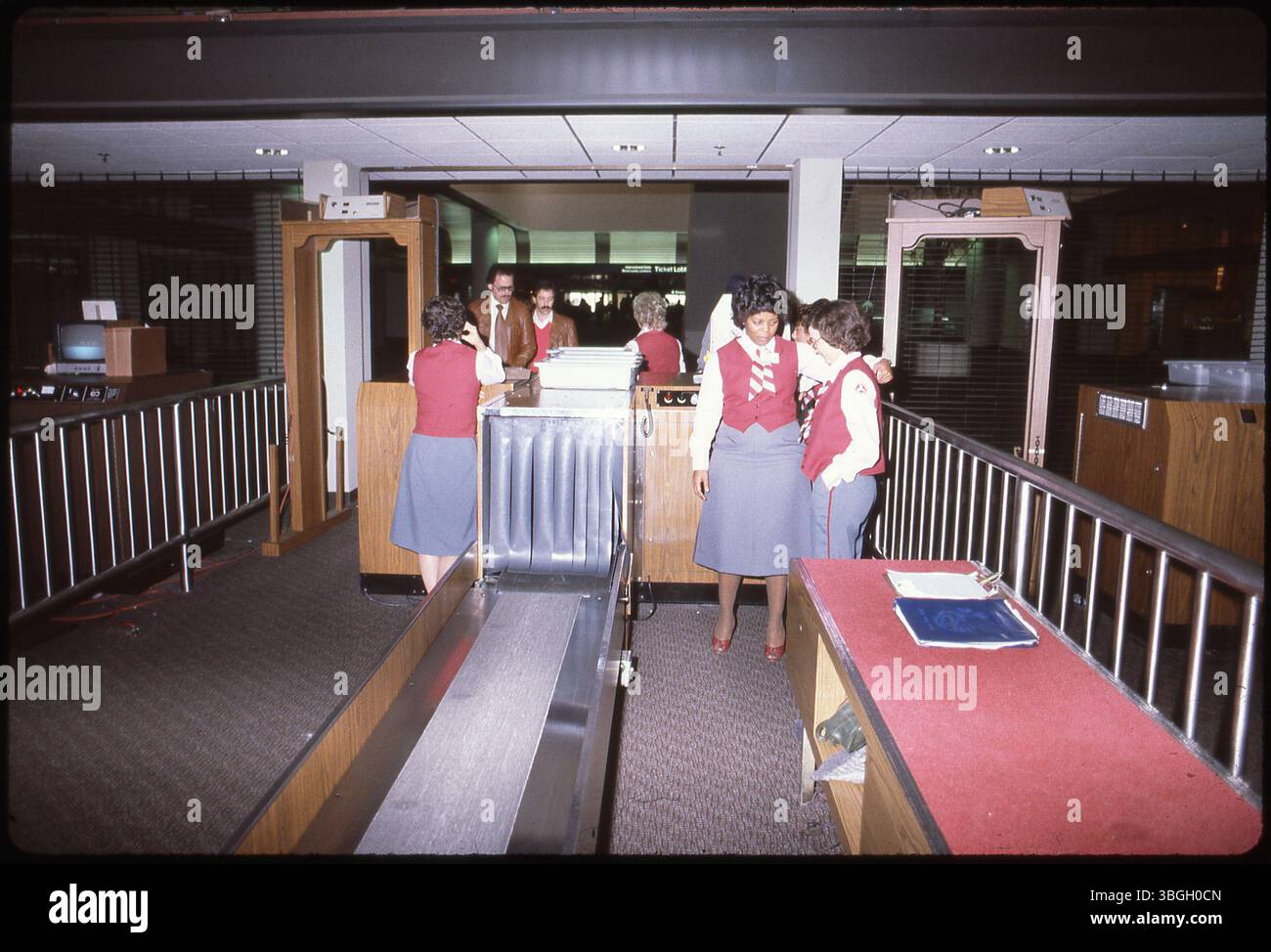 The Port Columbus International Airport security gate is pictured with ...