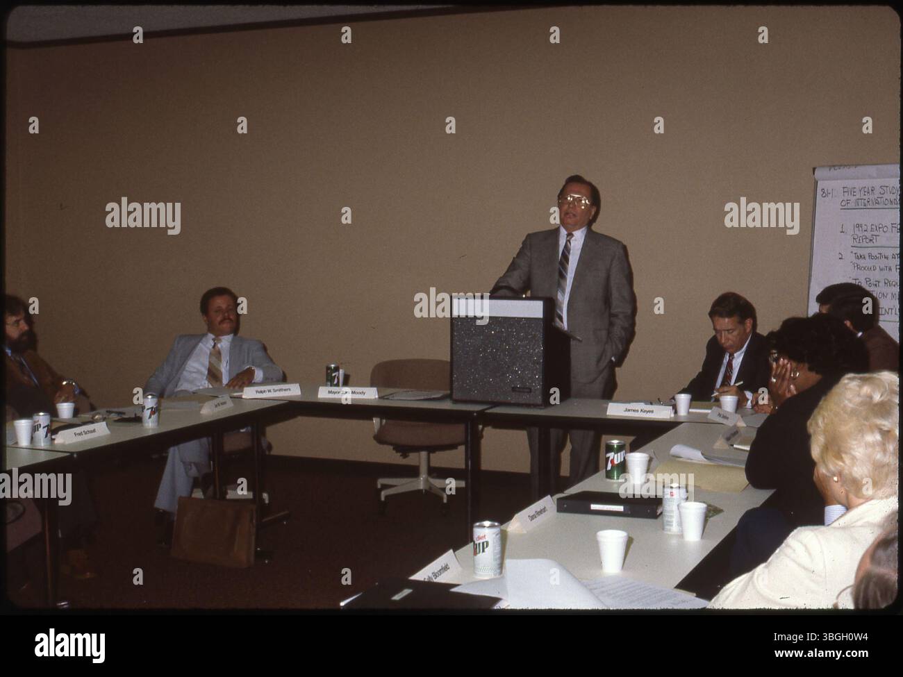 Columbus Mayor Tom Moody is seen in a meeting in 1980 with member Ralph ...