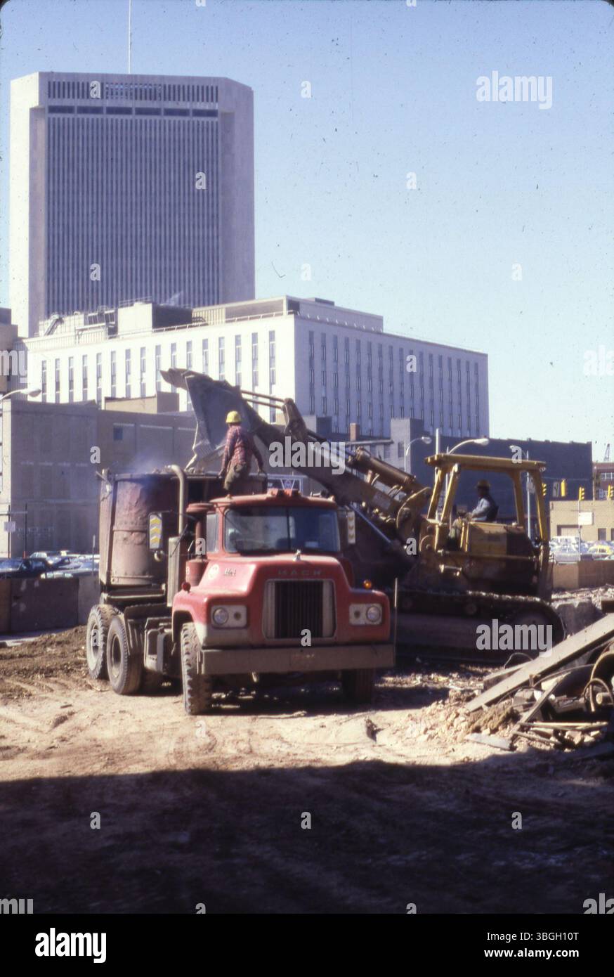 This photo shows the demolition of the Firestone Building at 168 N. 3rd ...