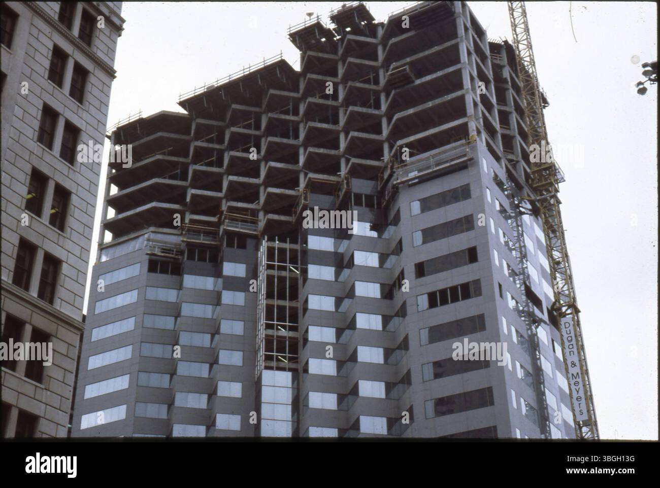 A view of the One Columbus building under construction in 1986. The ...