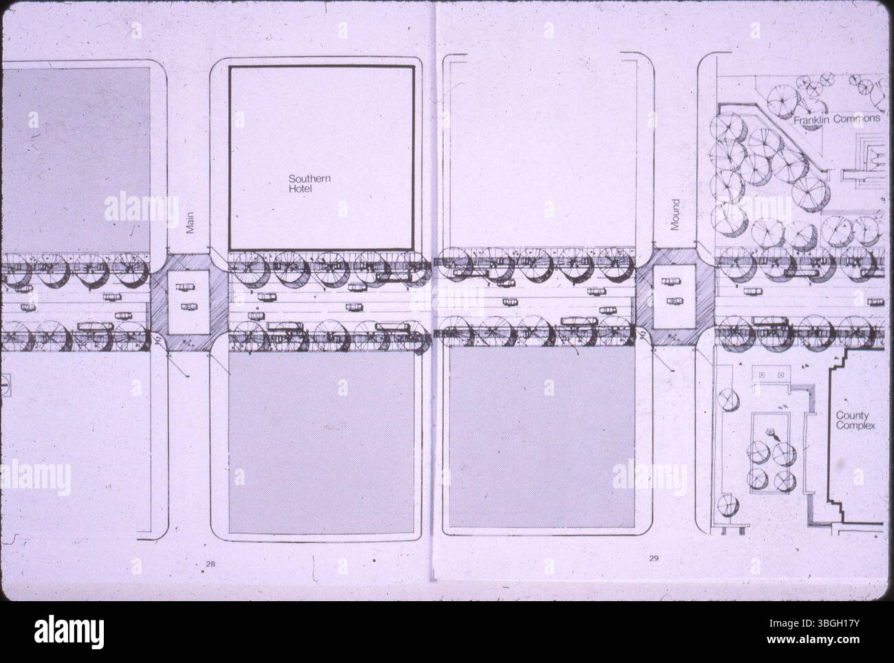 Architectural drawing depicting proposed improvements to High Street ...