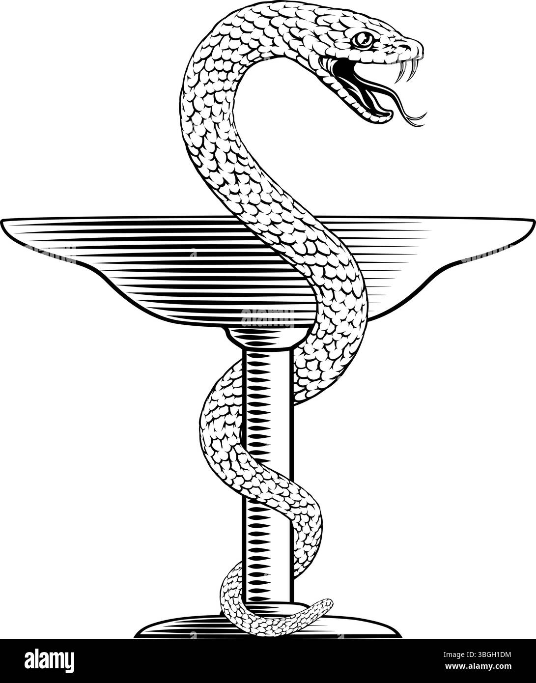 Bowl of Hygeia Snake Medical Pharmacy Symbol Icon Stock Vector Image ...