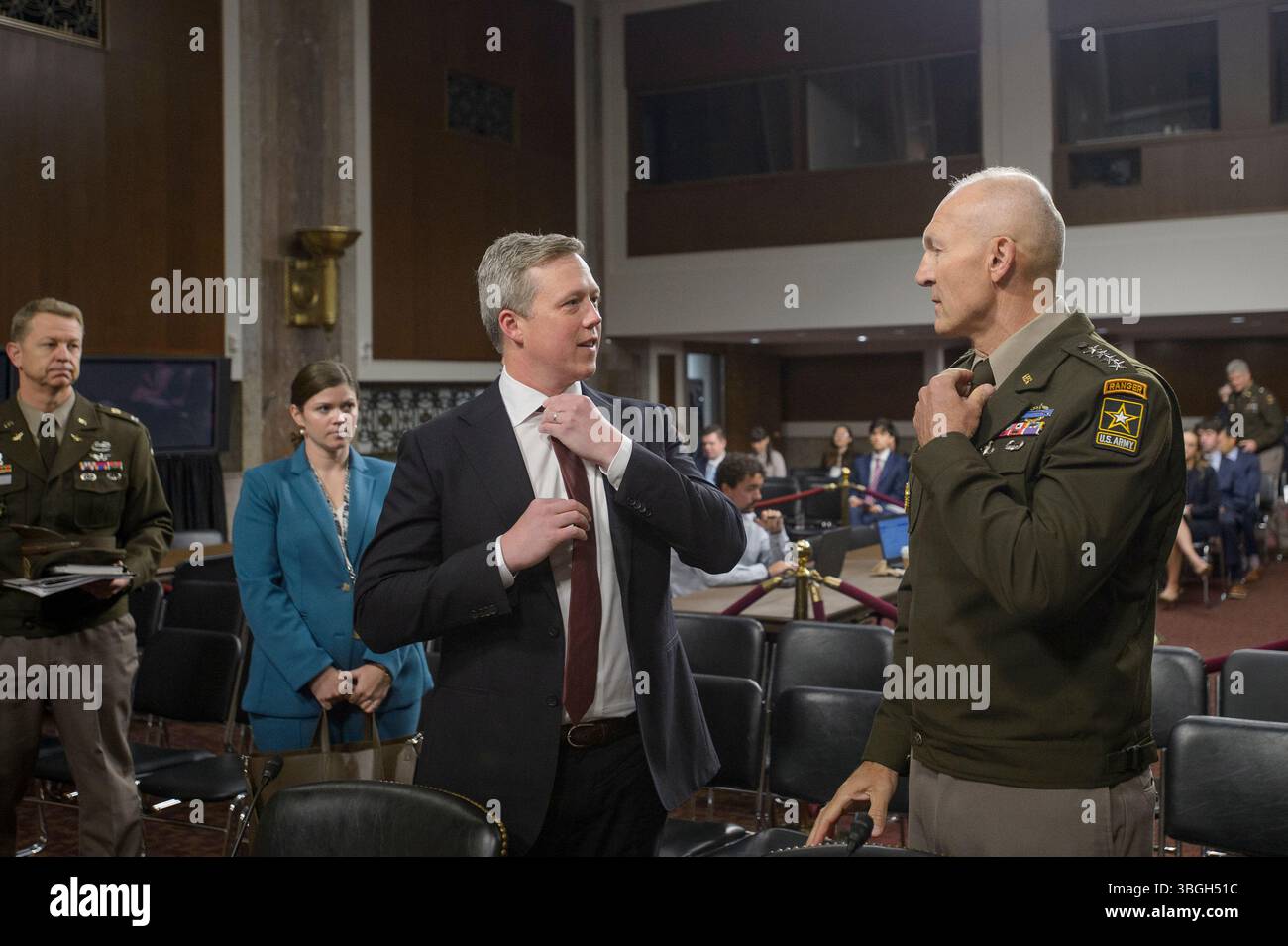 Daniel P. Driscoll, Secretary of the Army, left, and General Randy A. George, Chief of Staff of ...