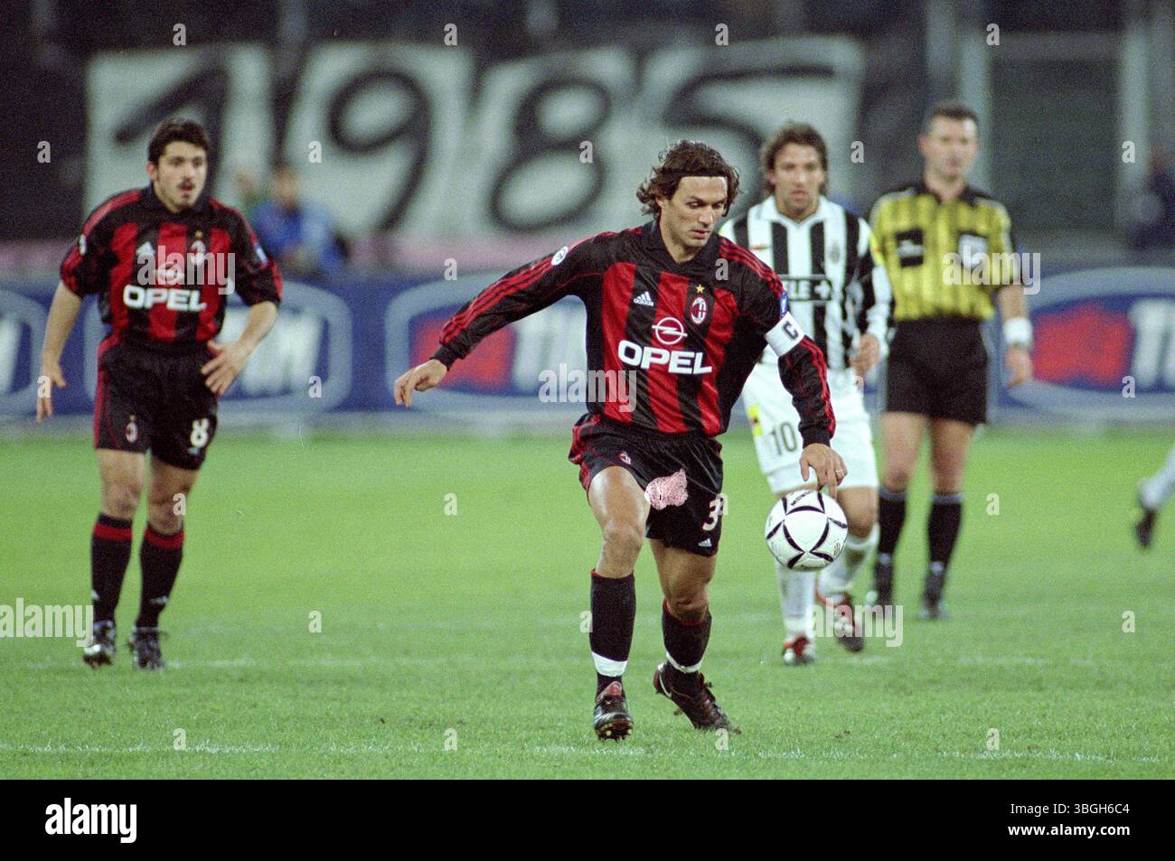 Milan Italy 21/11/1999 : Paolo Maldini, Milan player during the match ...