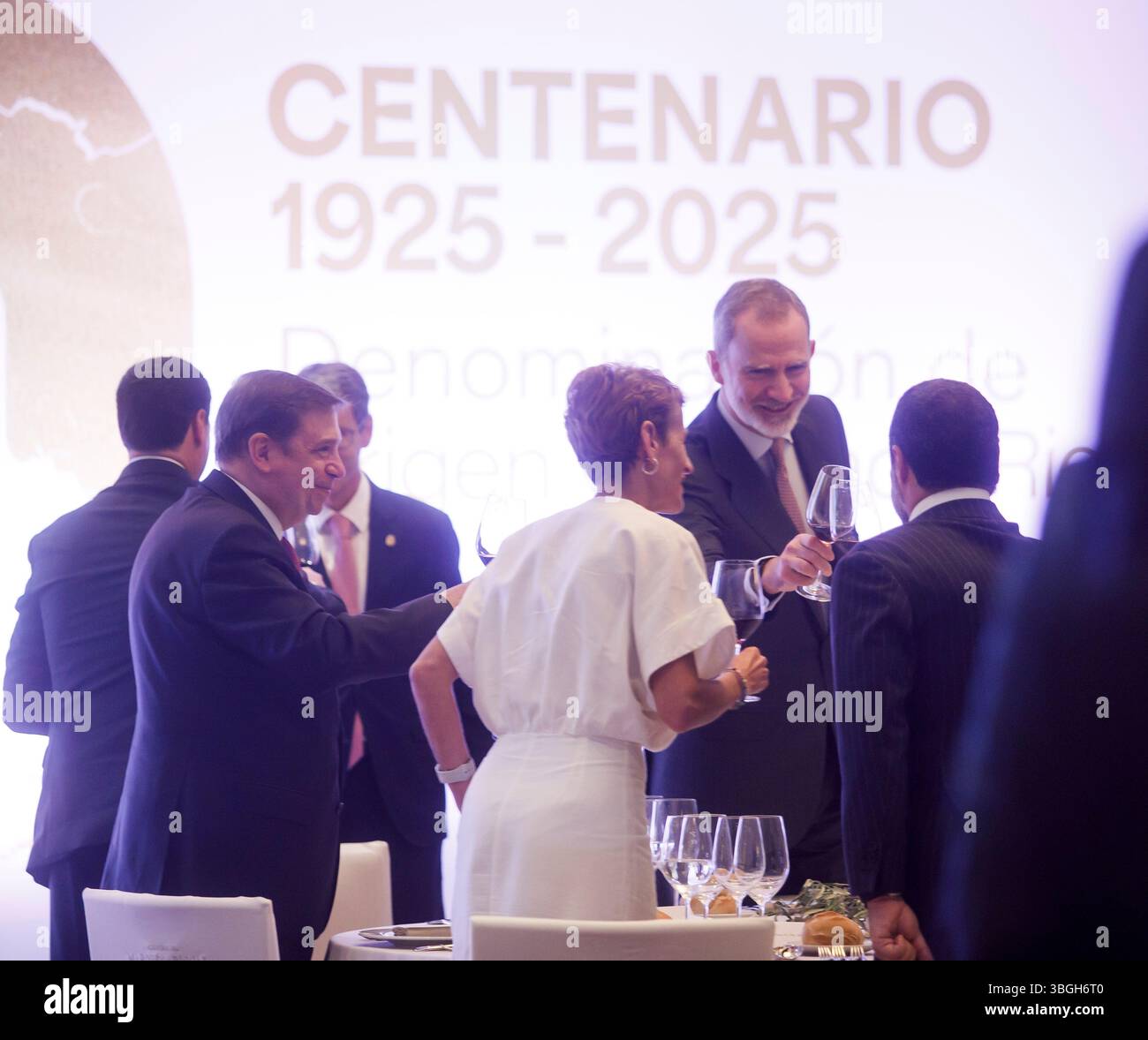 King Felipe VI during the ceremony in recognition of the DOCa Rioja and ...