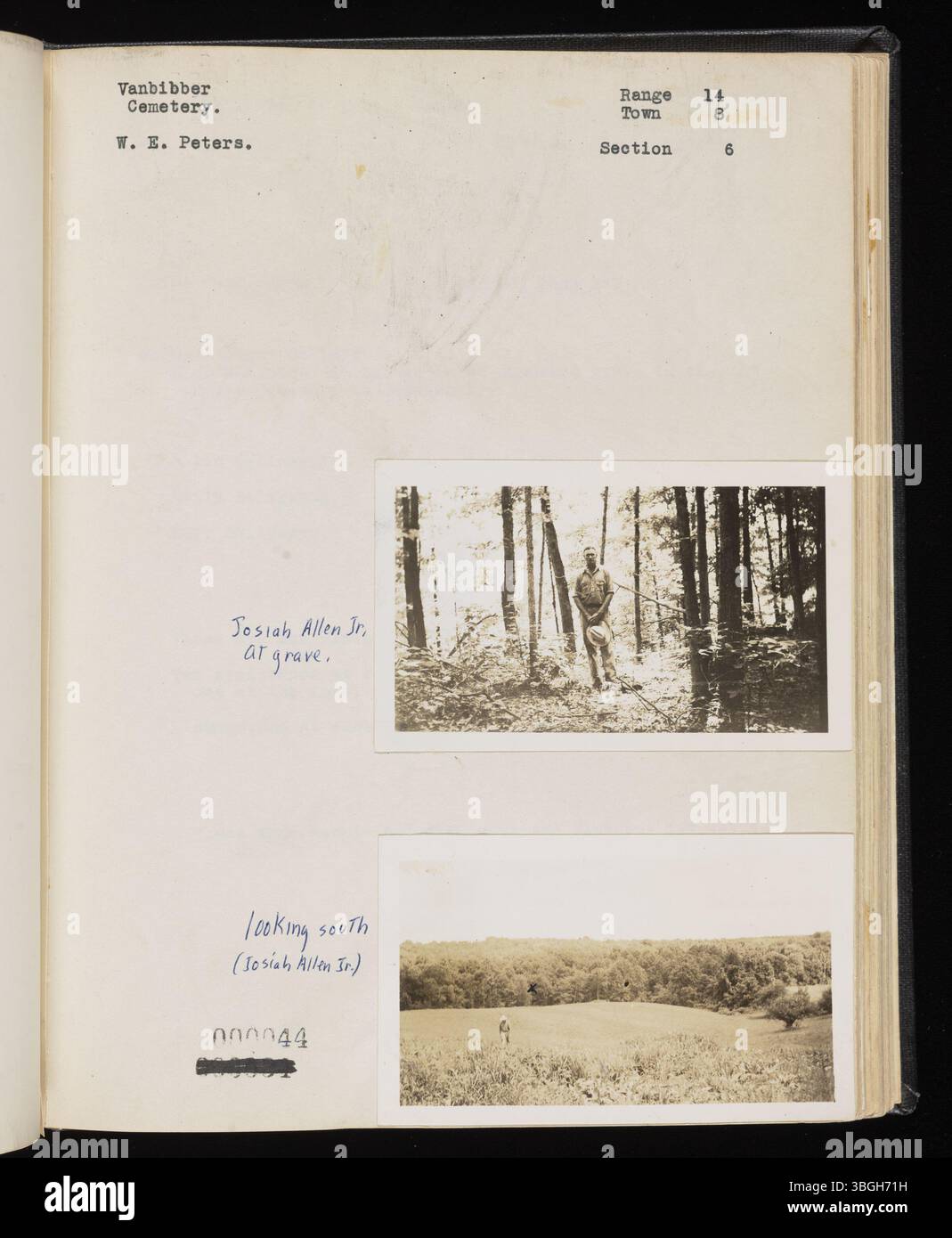 This page from W.E. Peters' Range Book scrapbook documents Alexander ...