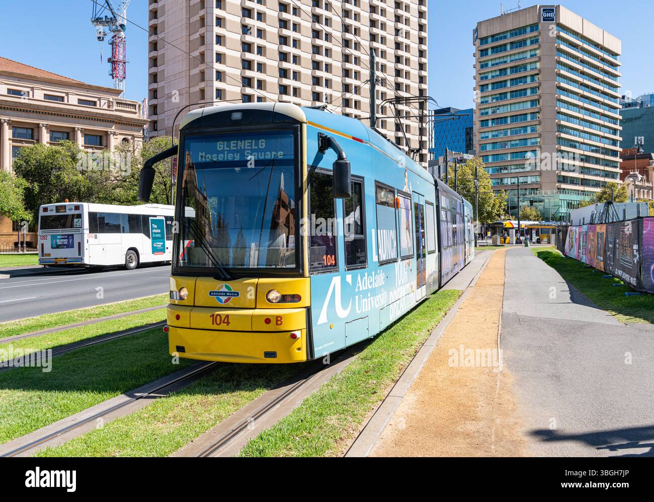 Adelaide Metro Tram in Victoria Square, Adelaide, South Australia ...