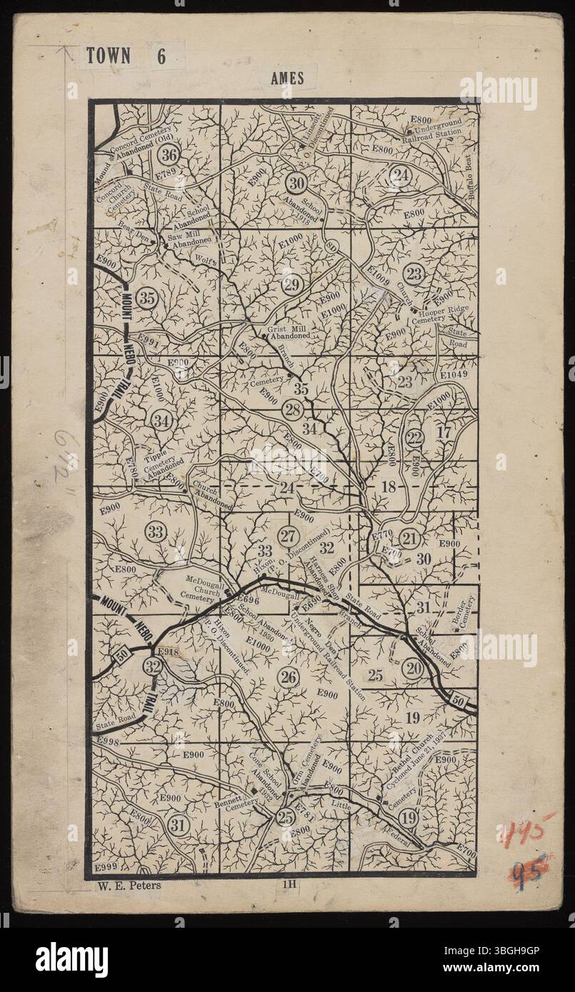 This collection includes hand-drafted, pen-and-ink township maps of ...