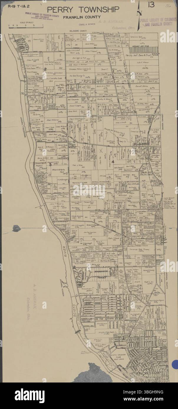 A map of Perry Township in Franklin County, Ohio, showing property ...