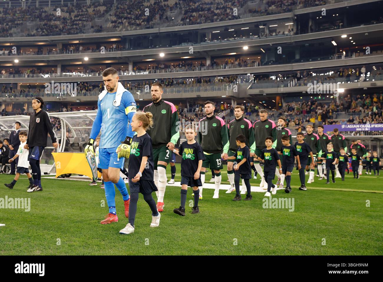 The Socceroos enter the field before the start of the 2026 FIFA men's ...