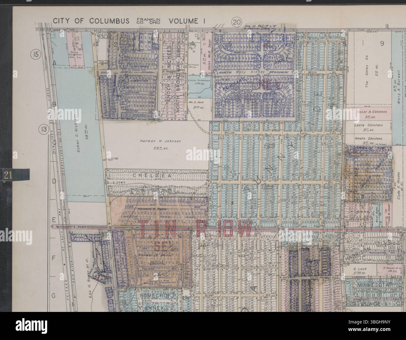 The 1937 Plat Book of Columbus and its surrounding areas offers ...