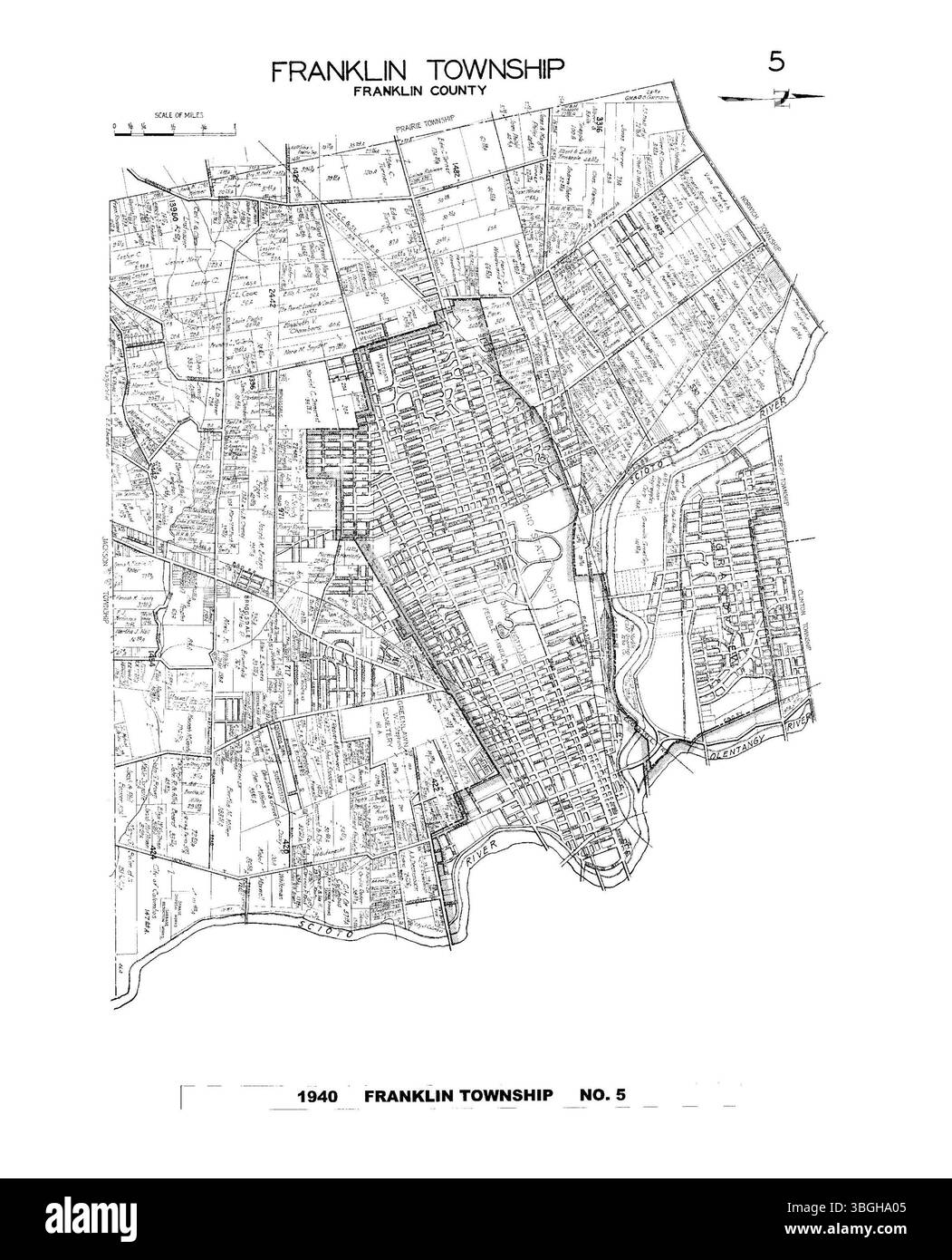 The 1940 Franklin County Township Maps display land ownership across ...