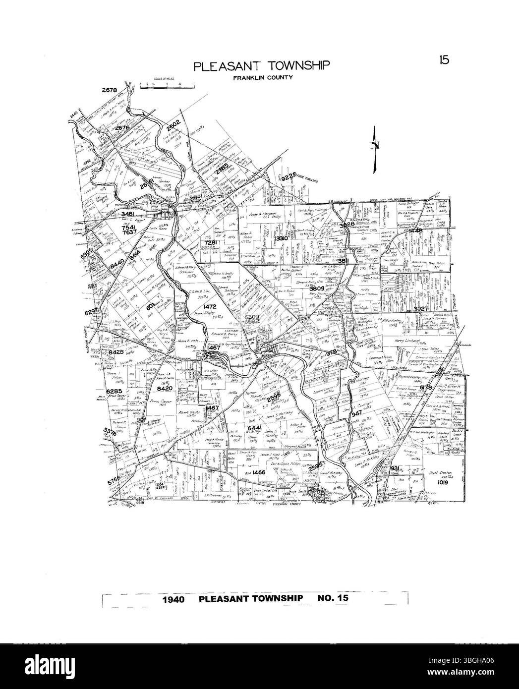 This page shows a portion of the 1940 Township Tax Maps for Franklin ...