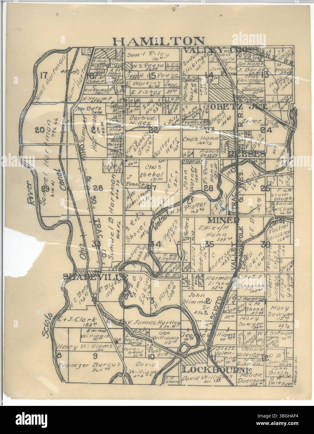 This page from the 1919 Franklin County Township Tax Maps shows ...