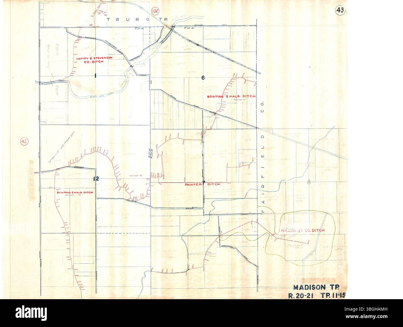 The 1920s Franklin County Township Drainage Maps document drainage ...