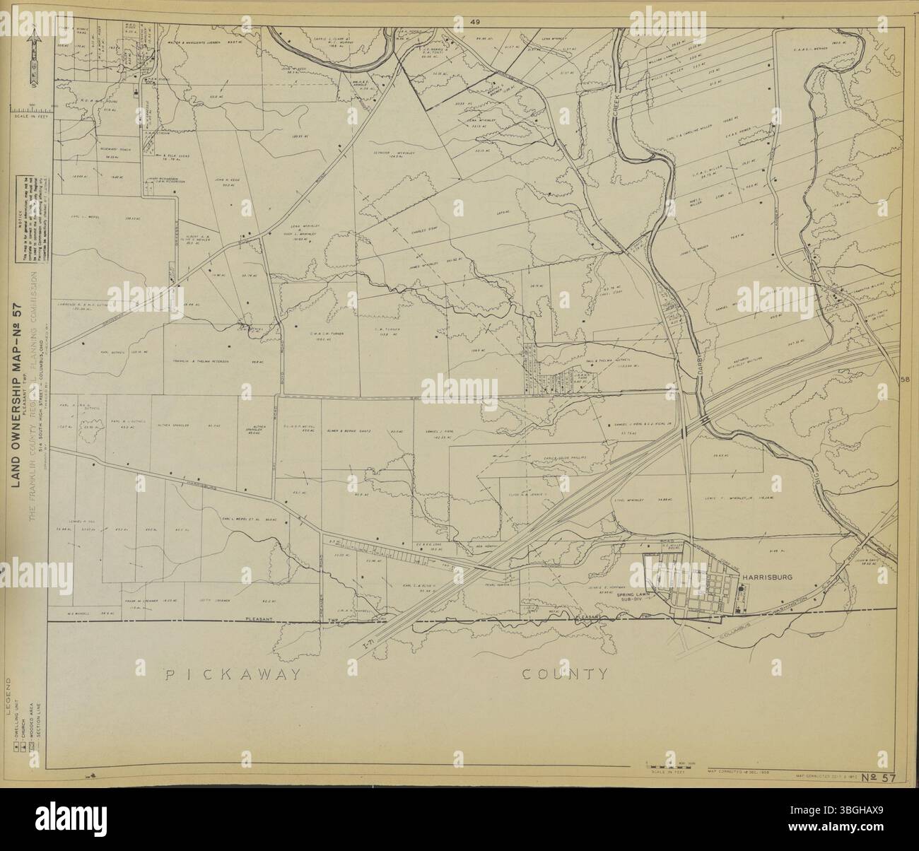 This map page from the 1952 and 1959 Franklin County Land Ownership ...