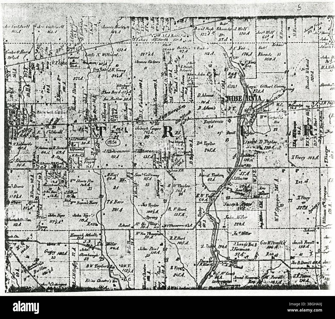 The 1856 map of Truro Township, Franklin County, Ohio, published by R.C ...