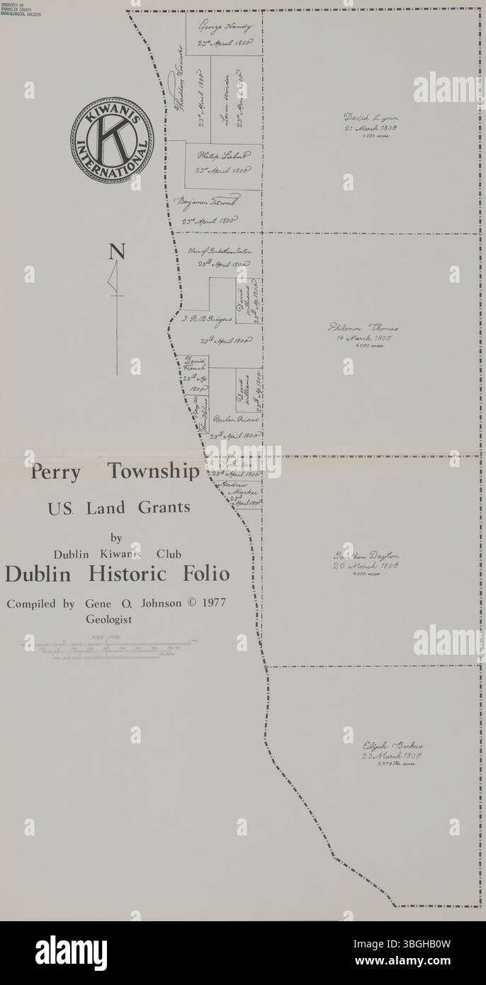 This is an 1800 property ownership plat map of Perry Township in ...
