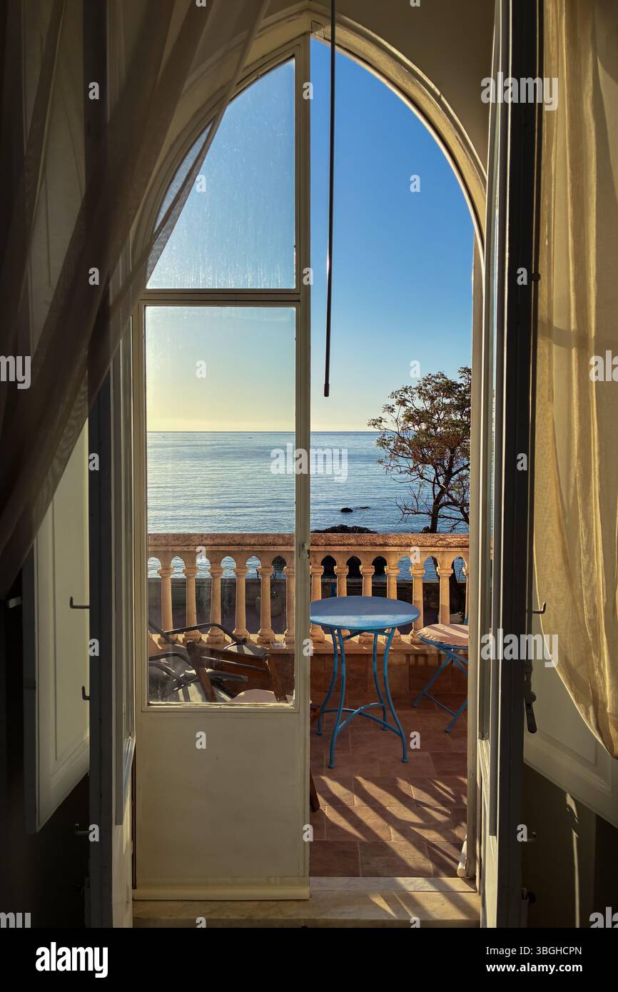 Mediterranean sea balcony hi-res stock photography and images - Alamy