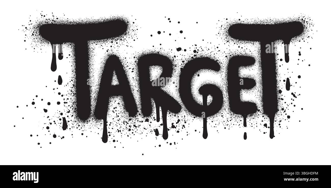 graffiti Target text sprayed in black over white Stock Vector Image ...