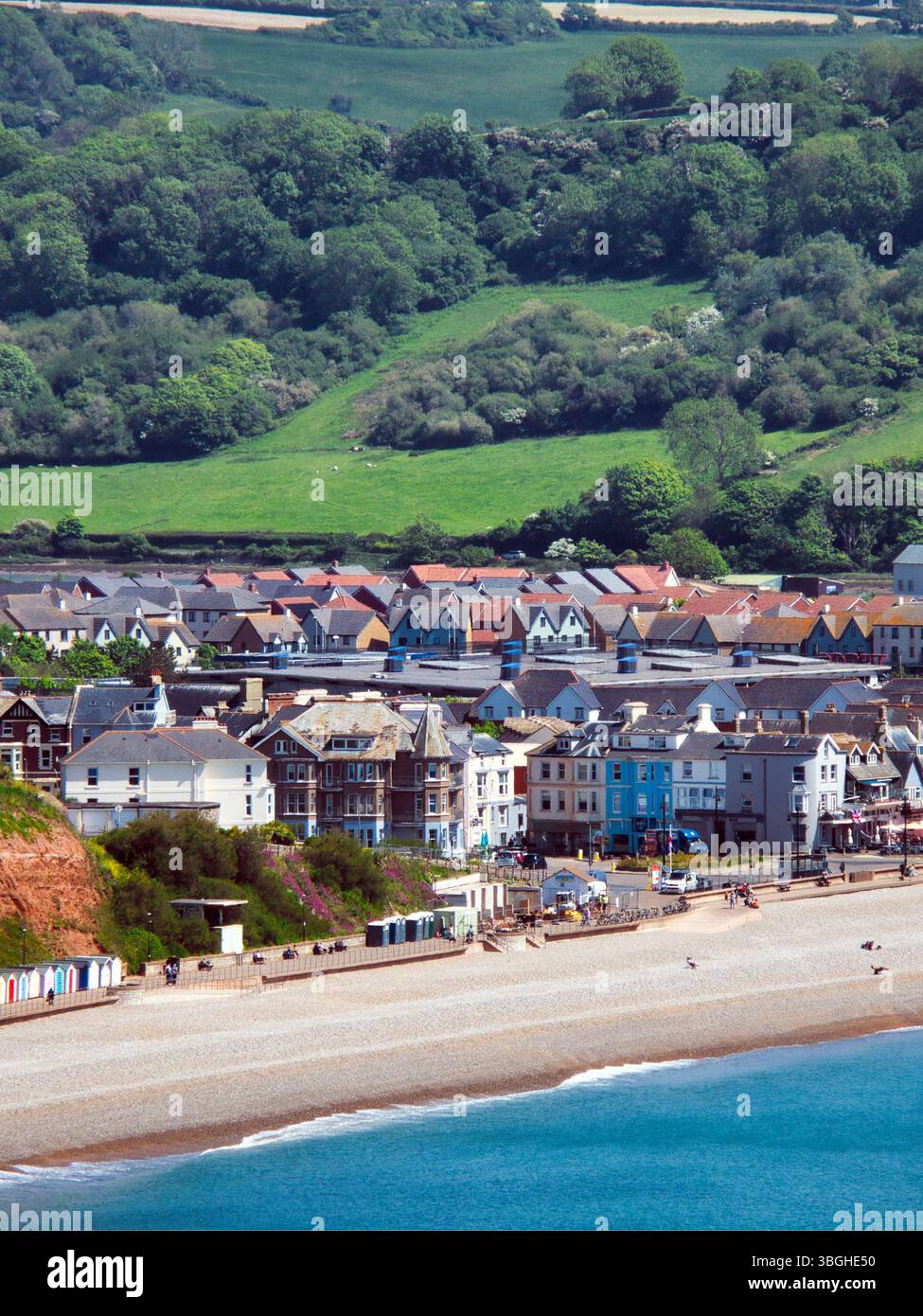 Seaton Town, Beach in Seaton Bay, Devon, England, UK in May Stock Photo ...