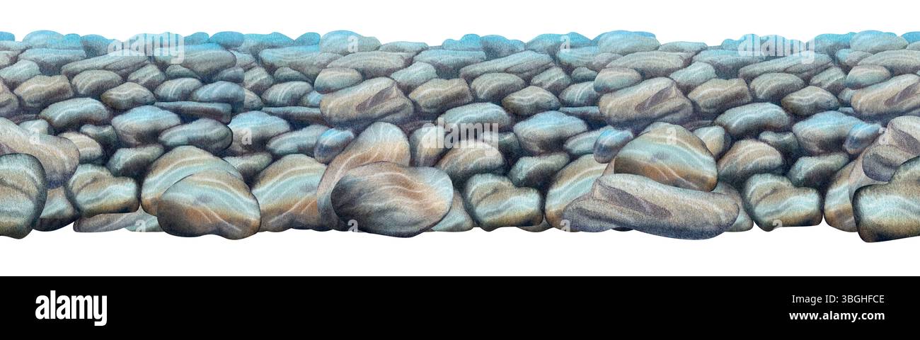 Underwater rocks in brown-gray tones with soft textures, with blue sea ...
