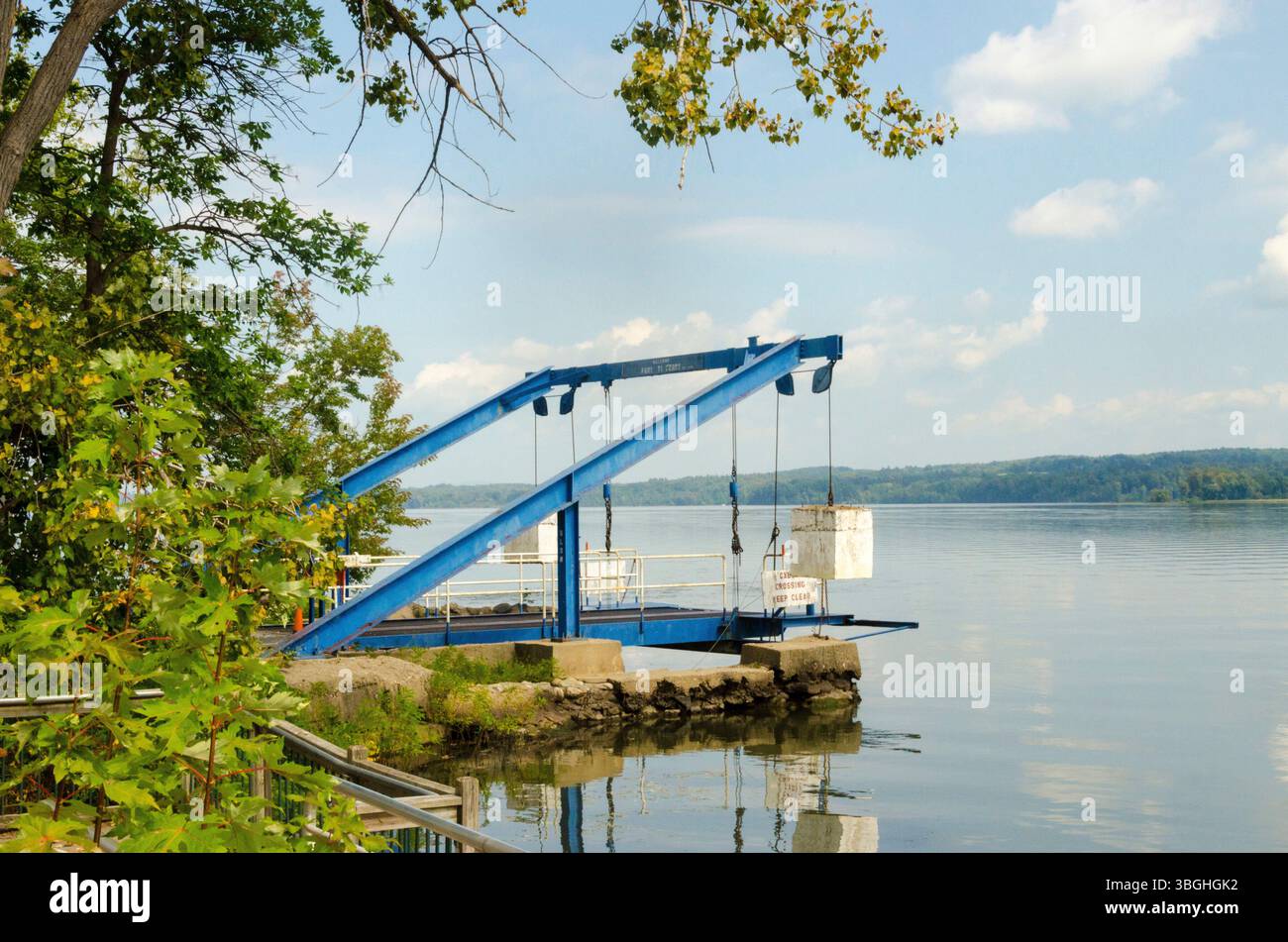 Fort Ticonderoga ferry dock on Lake Champlain Stock Photo - Alamy
