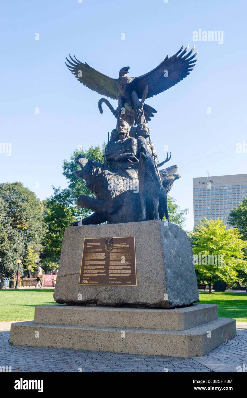 National Aboriginal Veterans Monument in Ottawa Stock Photo - Alamy