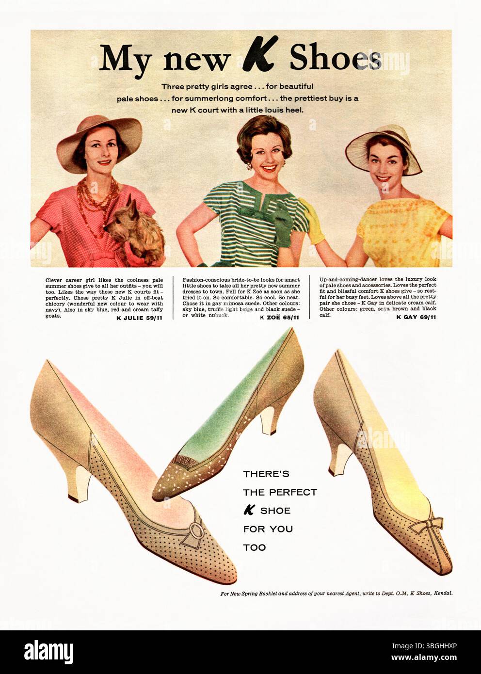 An old advert for K Shoes. It appeared in a women’s magazine published ...