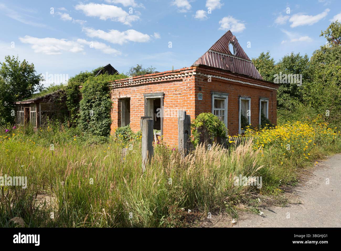 Abandoned house in the radioactive Chernobyl exclusion zone in Belarus ...