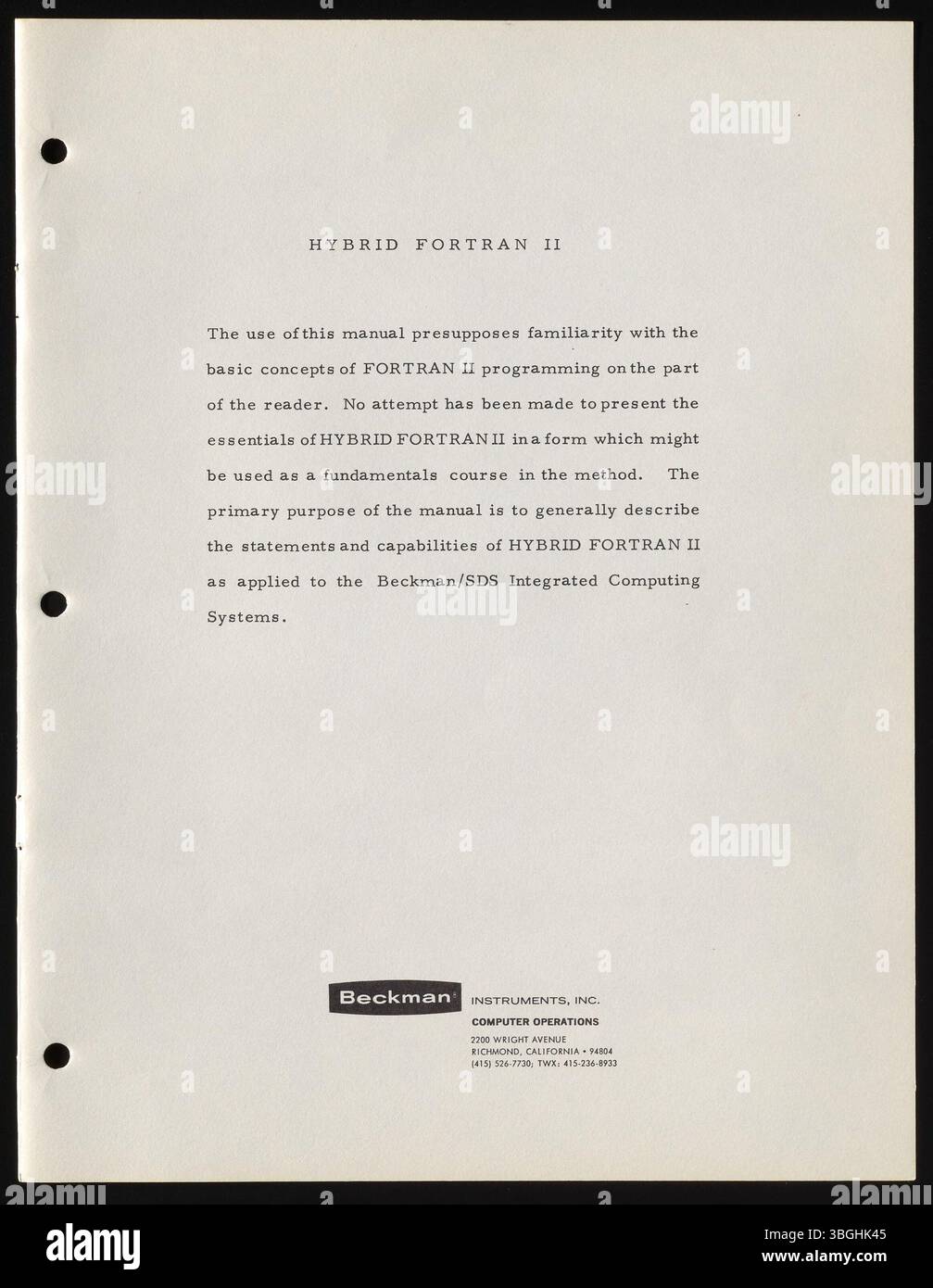 In 1964, Beckman Instruments and Scientific Data Systems released a ...