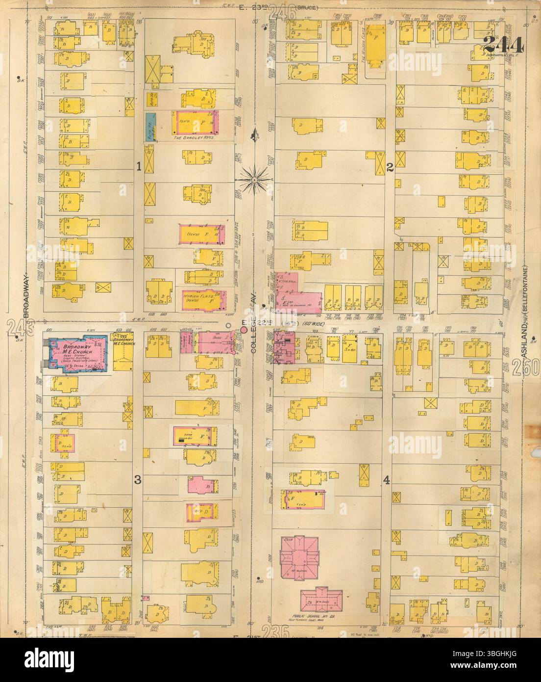 The 1898 Indianapolis Sanborn Map #244 provides detailed insights into ...