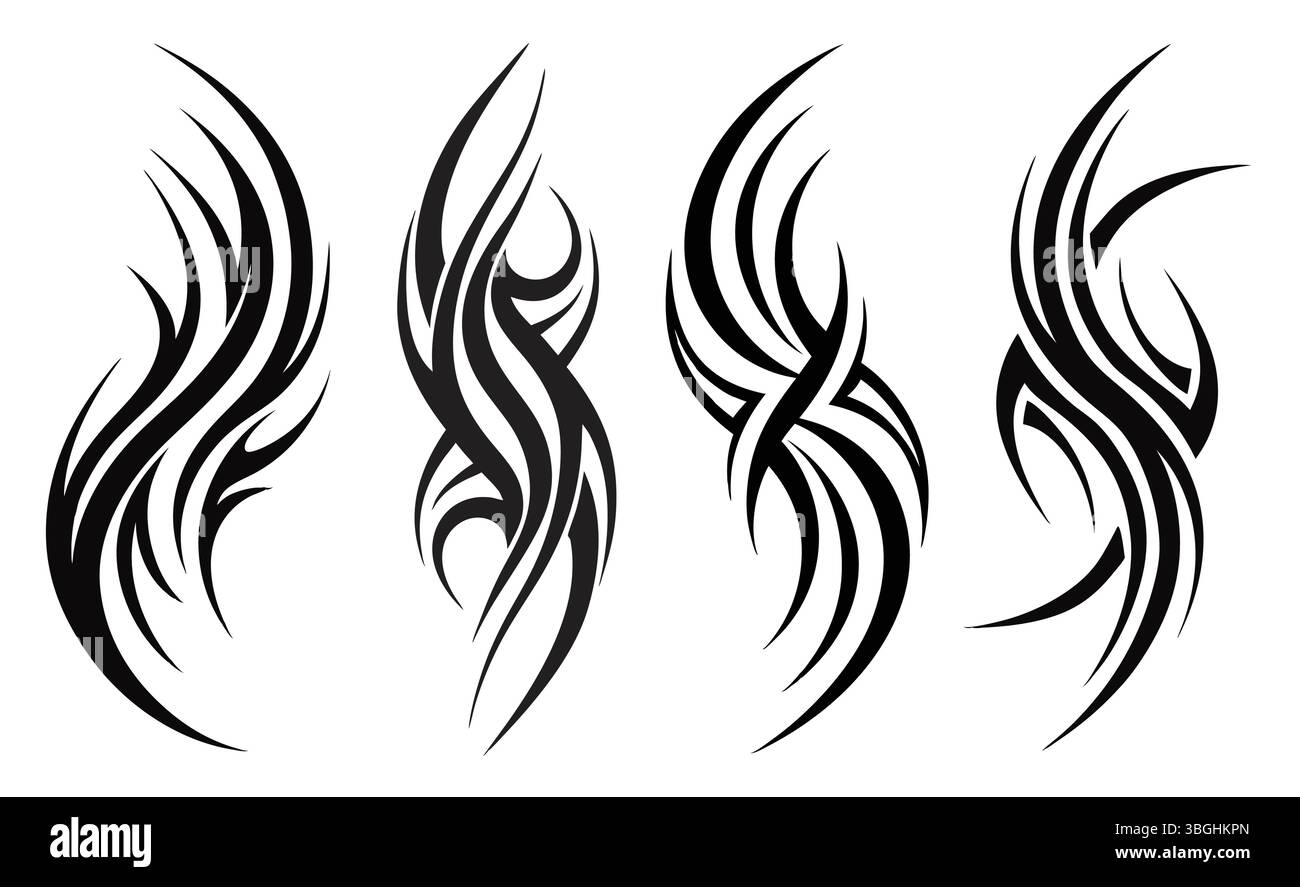 Tribal leg tattoo stencils - Bronctattooaus.com