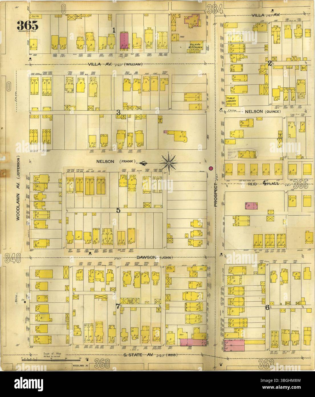 The Indianapolis Sanborn Map #365 from 1898 provides detailed urban ...
