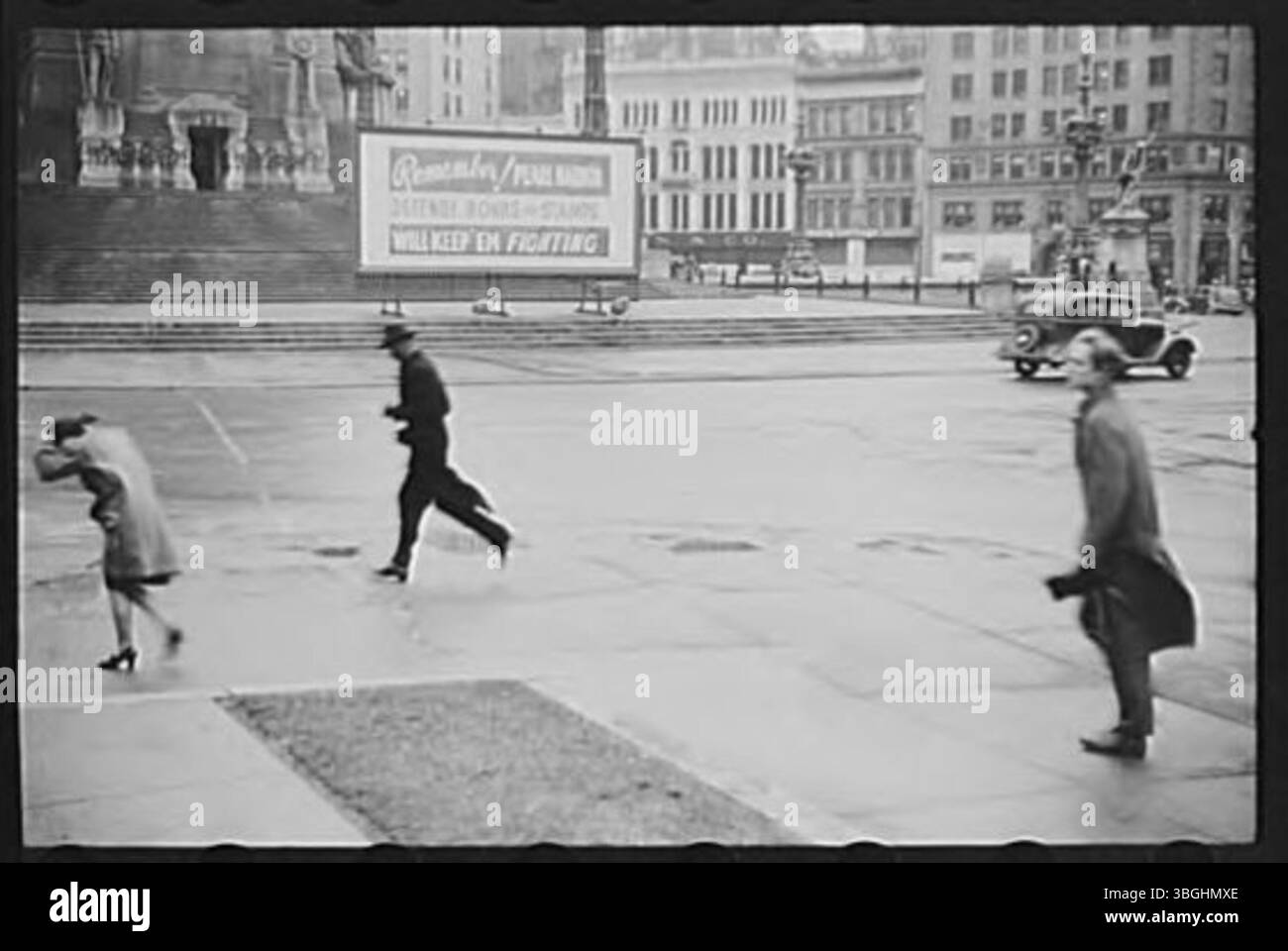 A rainy day scene captures the weather conditions often experienced in ...