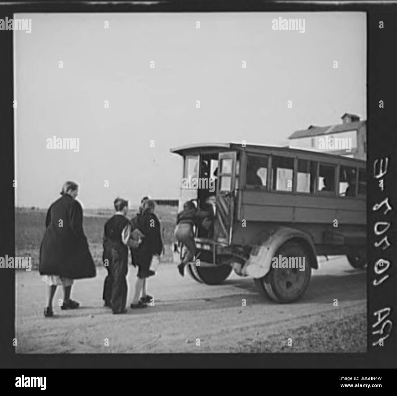 Typical school bus Black and White Stock Photos & Images - Alamy