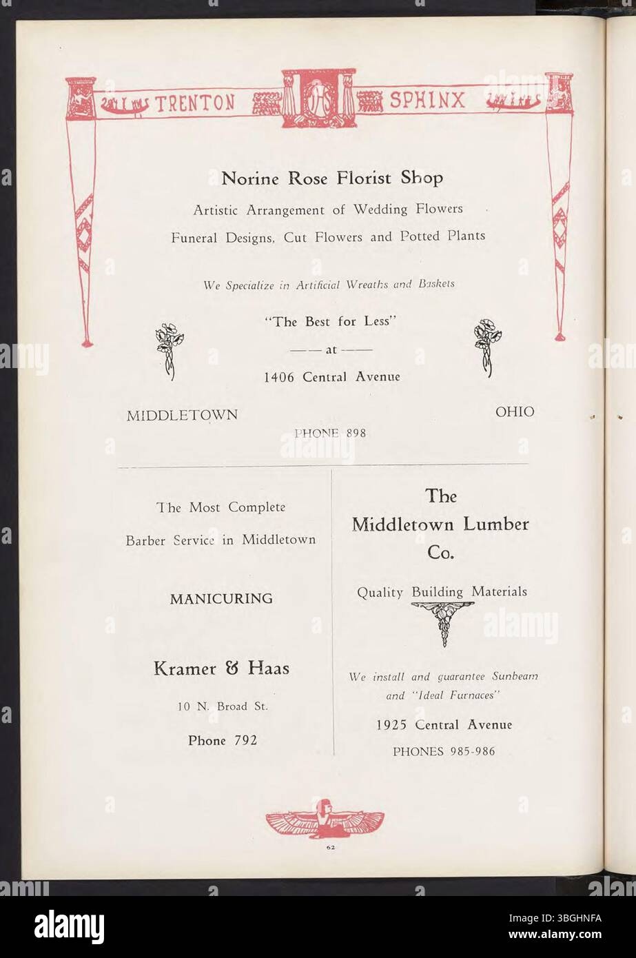The 1930 Trenton High School yearbook, 'The Sphinx', highlights student ...