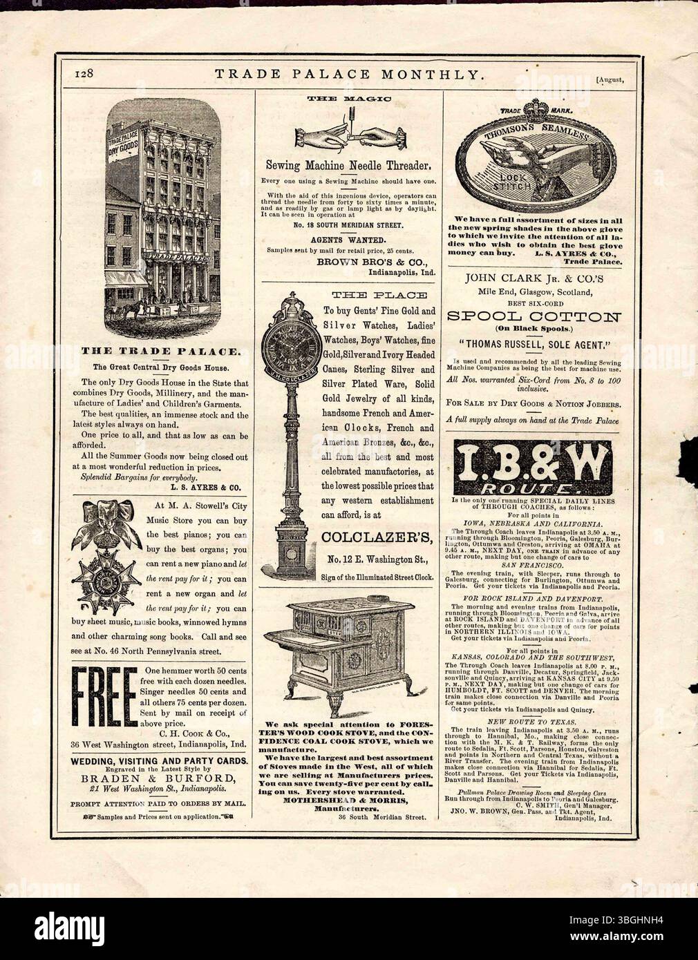The May to August 1874 issues of *Trade Palace Monthly* continue to ...
