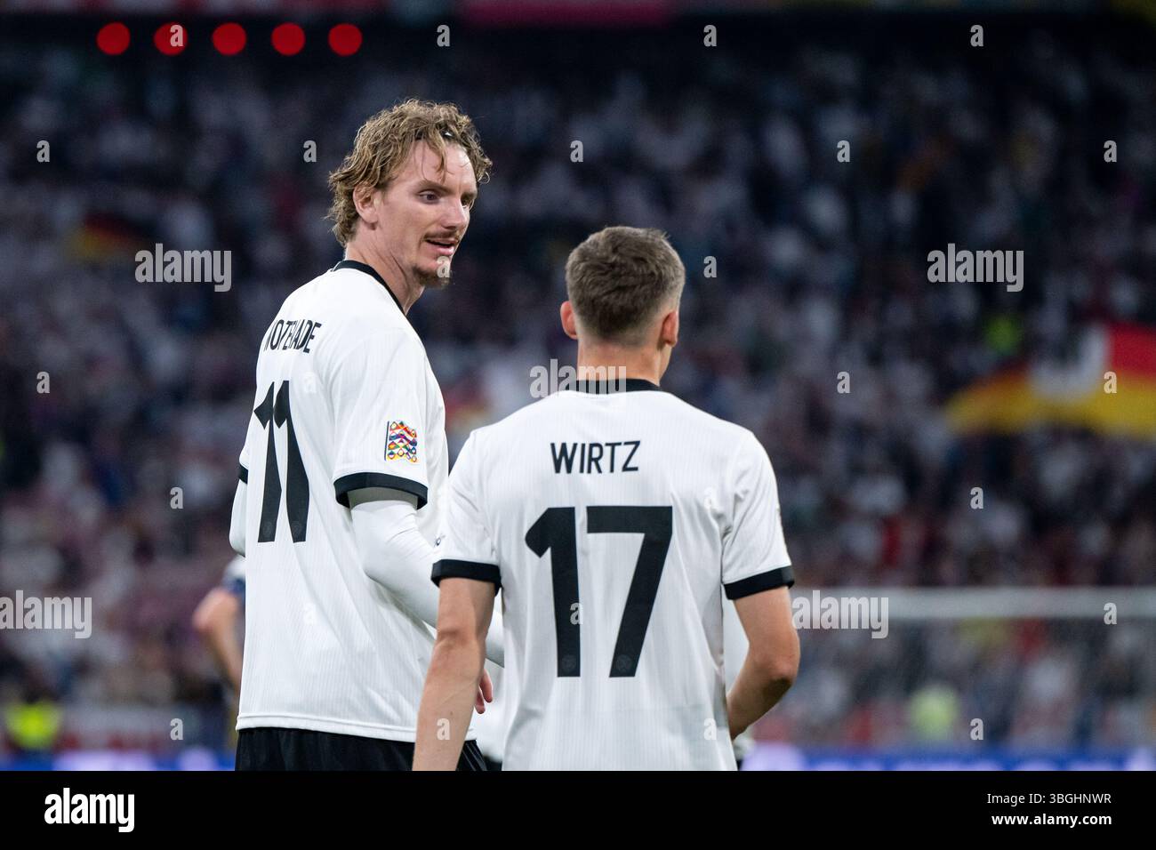 Nick Woltemade (Deutschland, #11), Florian Wirtz (Deutschland, #17 ...